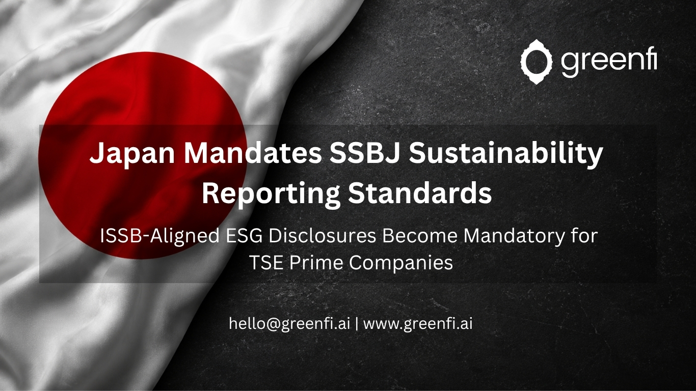 SSBJ publishes Japanese sustainability reporting standards - Greenfi